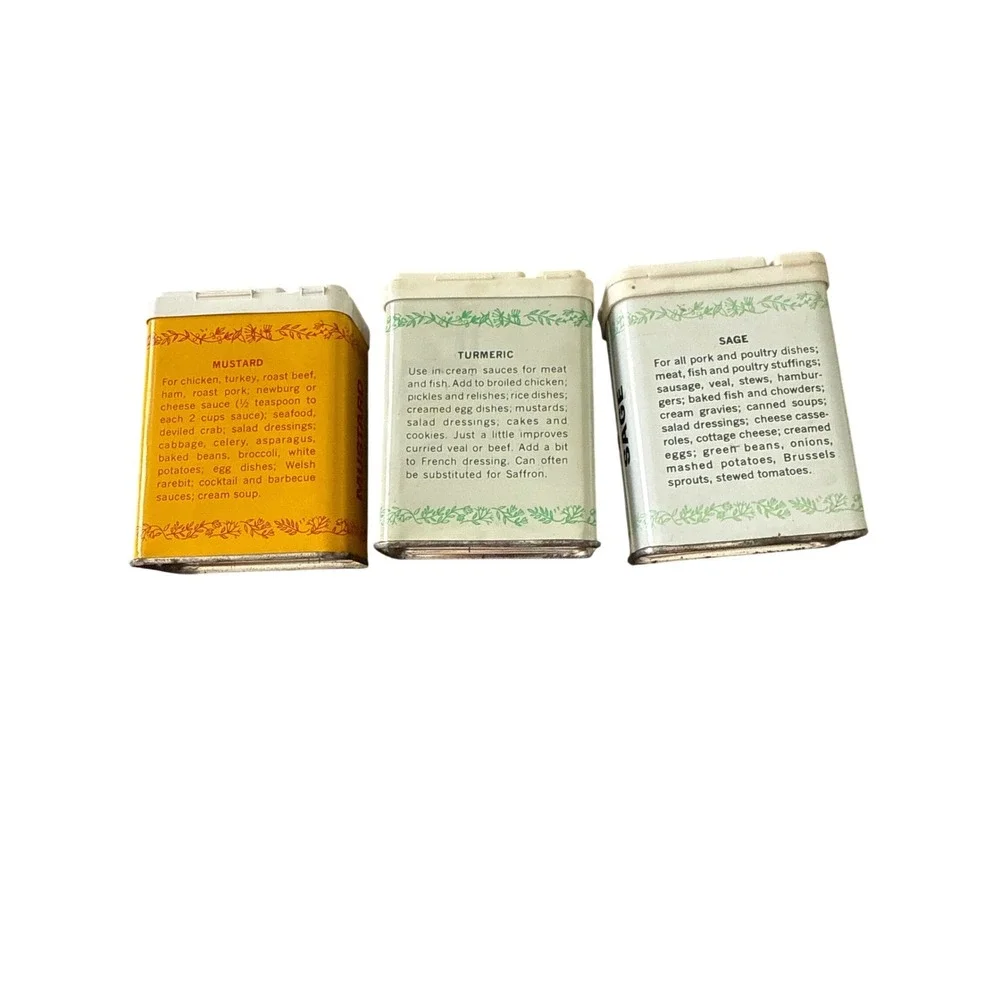 Durkee | Accents | Durkee Spice Tin Lot Assemblage Craft Props Mustard ...